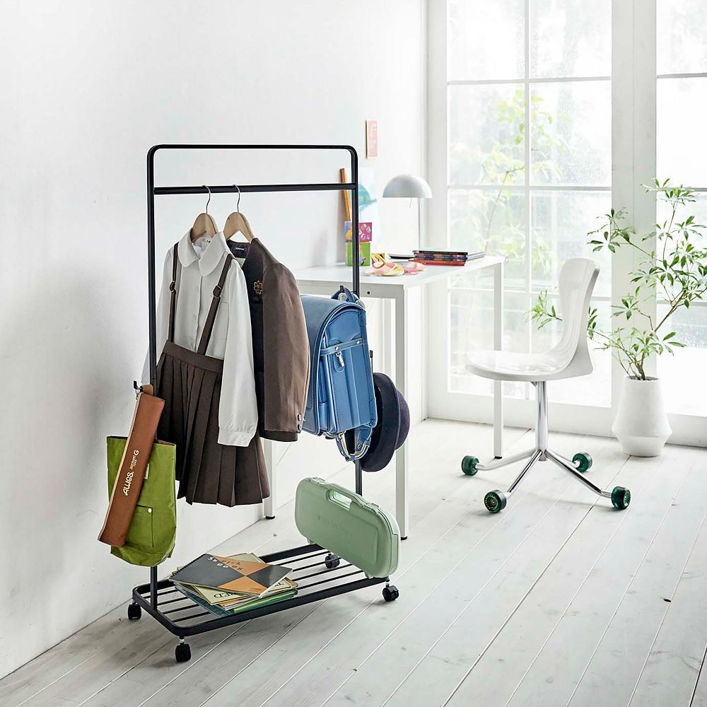 Yamazaki Rolling Garment Rack, Narrow | West Elm