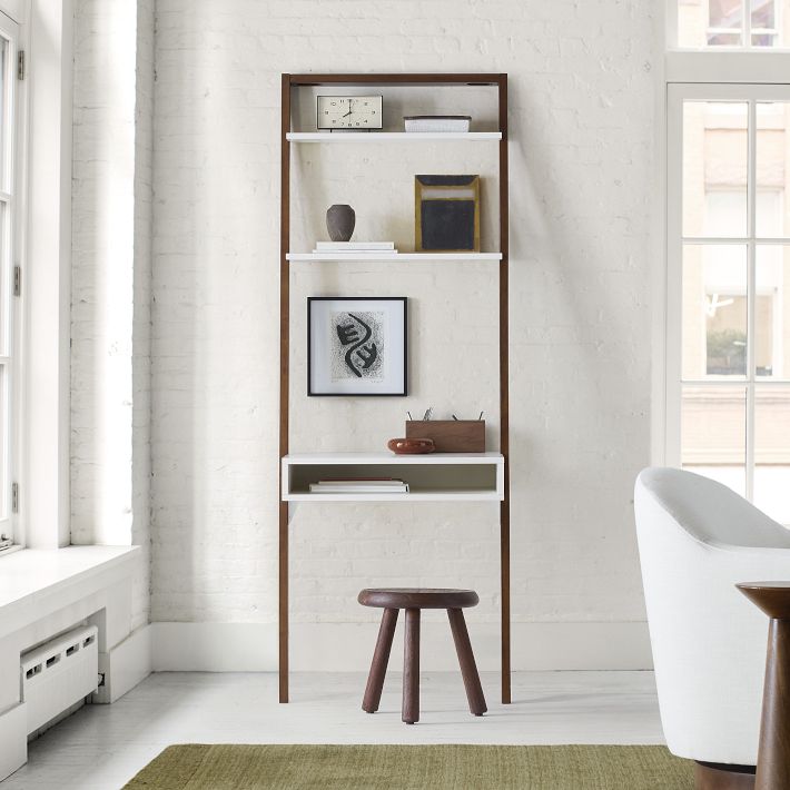 Ladder Shelf Wall Desk - Stylish & Space-Saving | West Elm