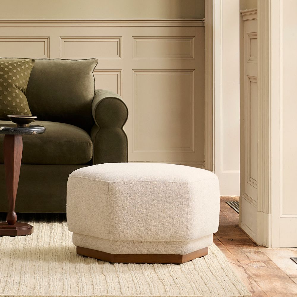 Pierce & Ward Hexagon Ottoman | West Elm
