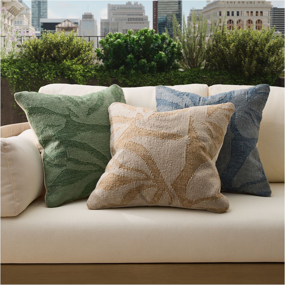 Outdoor Abstract Botanical Pillow | West Elm
