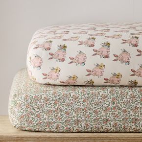 Pink Chicken Easter Crib Sheet Bundle | West Elm