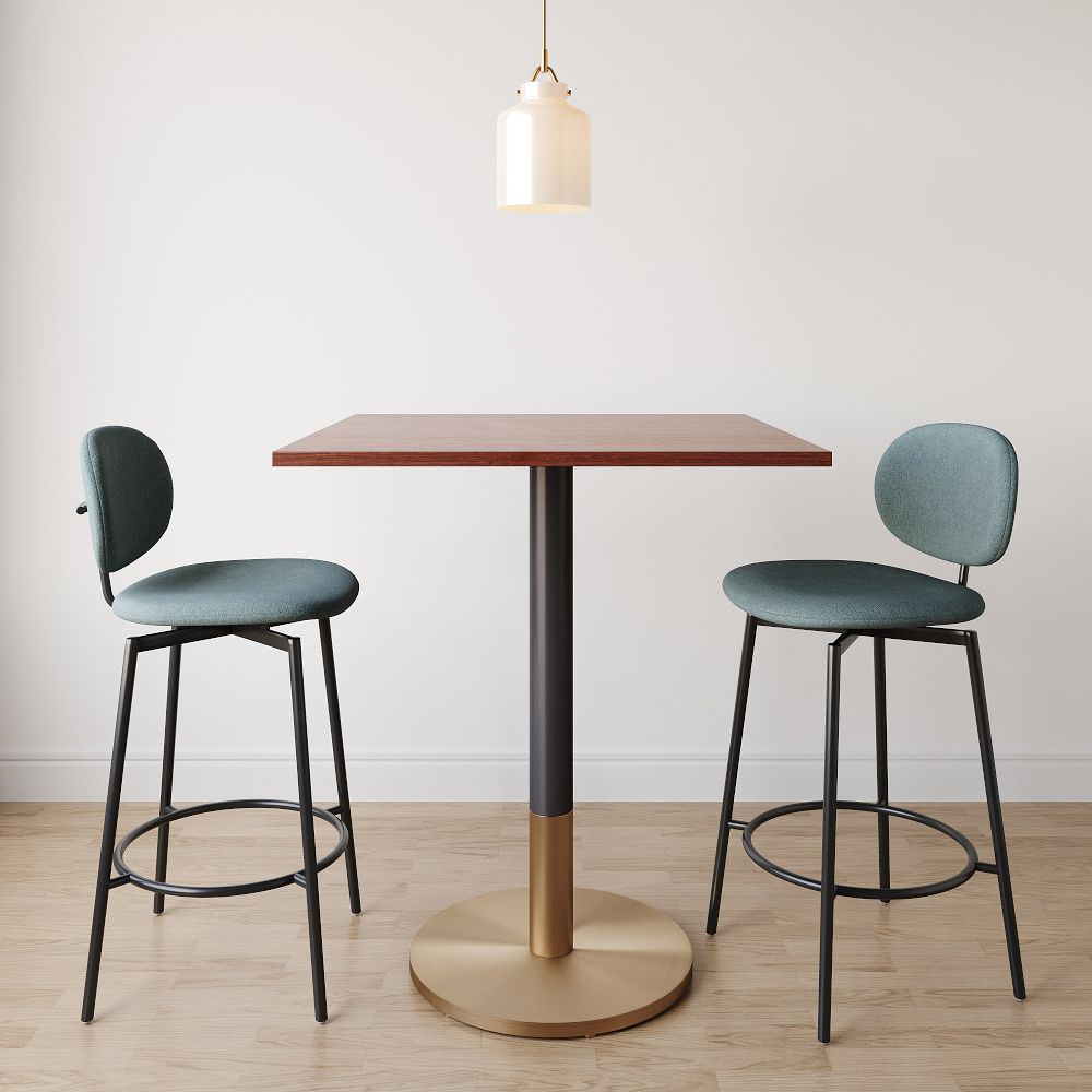 Orbit Restaurant Bar Table - Wood - Square | West Elm