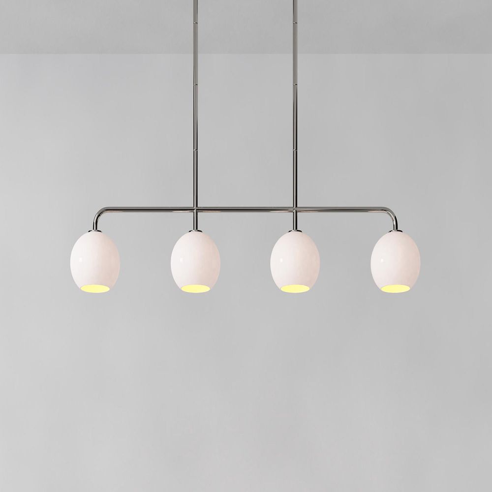 Open Box: Sculptural 4 Light Pendant - Polished Nickel | West Elm