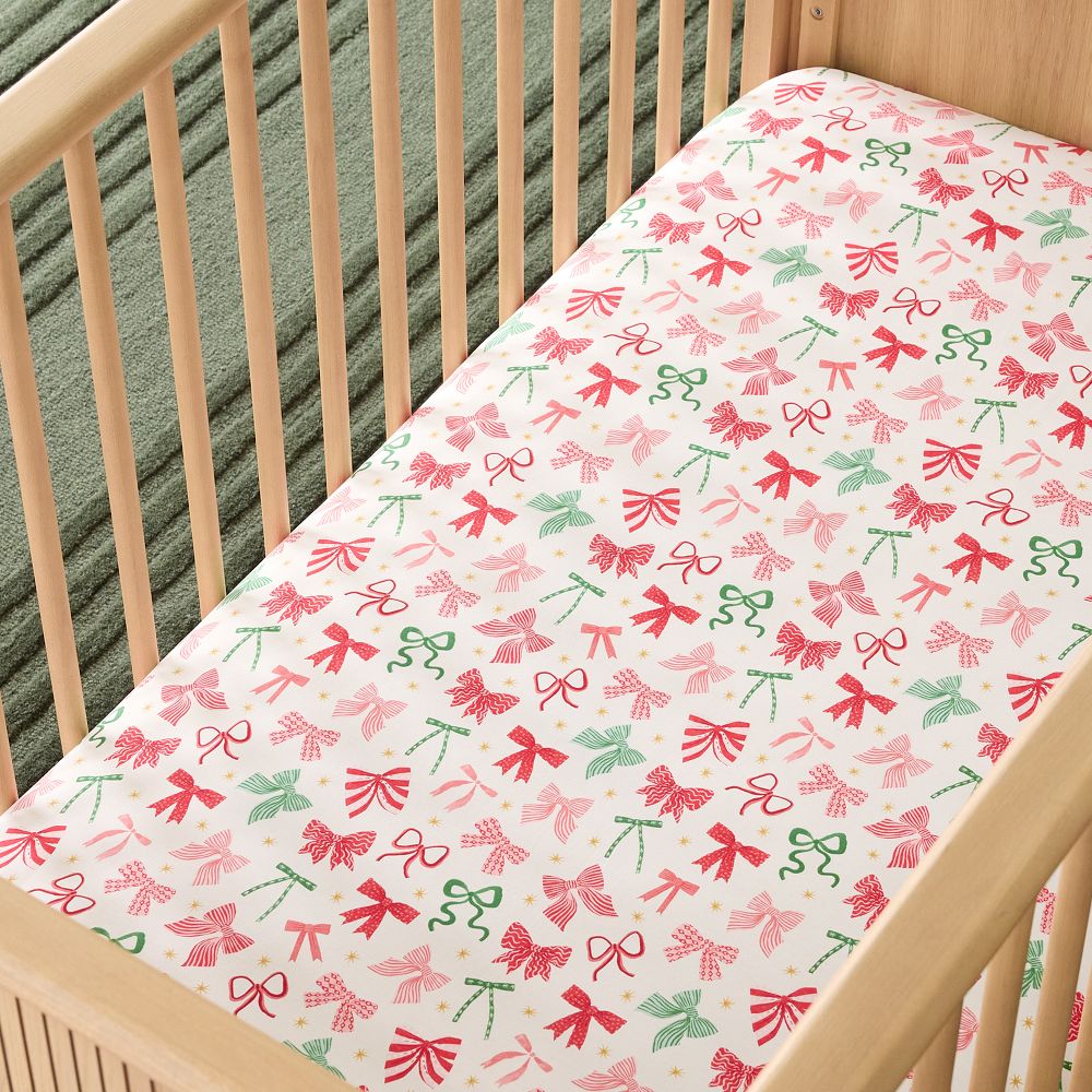 Pretty Bows Crib Sheet | West Elm