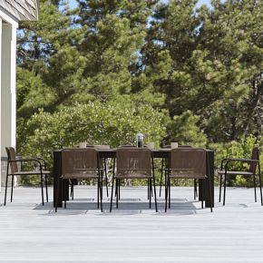 Telluride Aluminum Outdoor Extendable Table & Oceana Dining Chairs Set ...