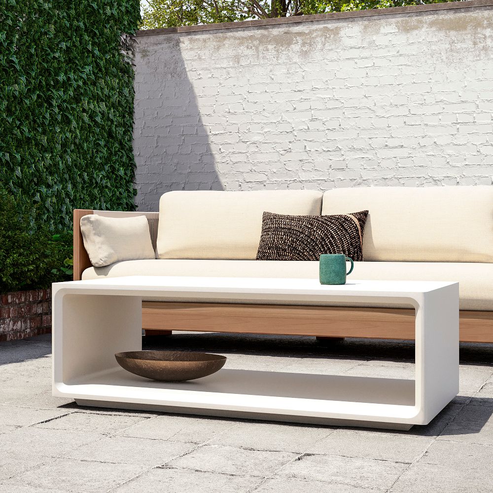 Calla Indoor/Outdoor Concrete Coffee Table (48") | West Elm