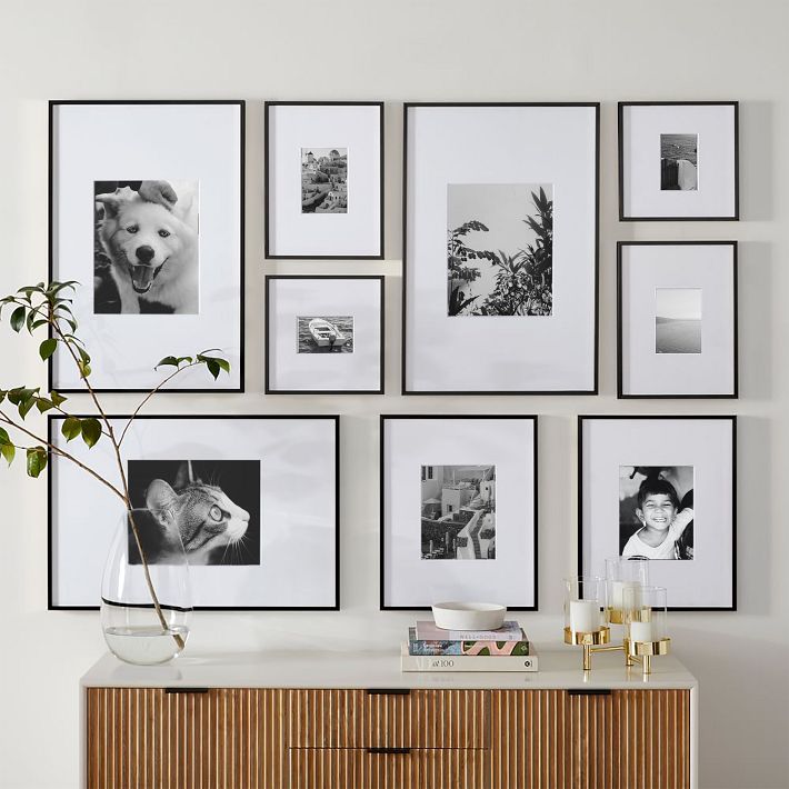 Multi-Mat Metal Gallery Frames - Polished Brass | West Elm