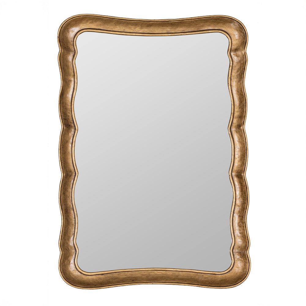 Open Box: Gilded Wave Gold Wall Mirror - Gold | West Elm