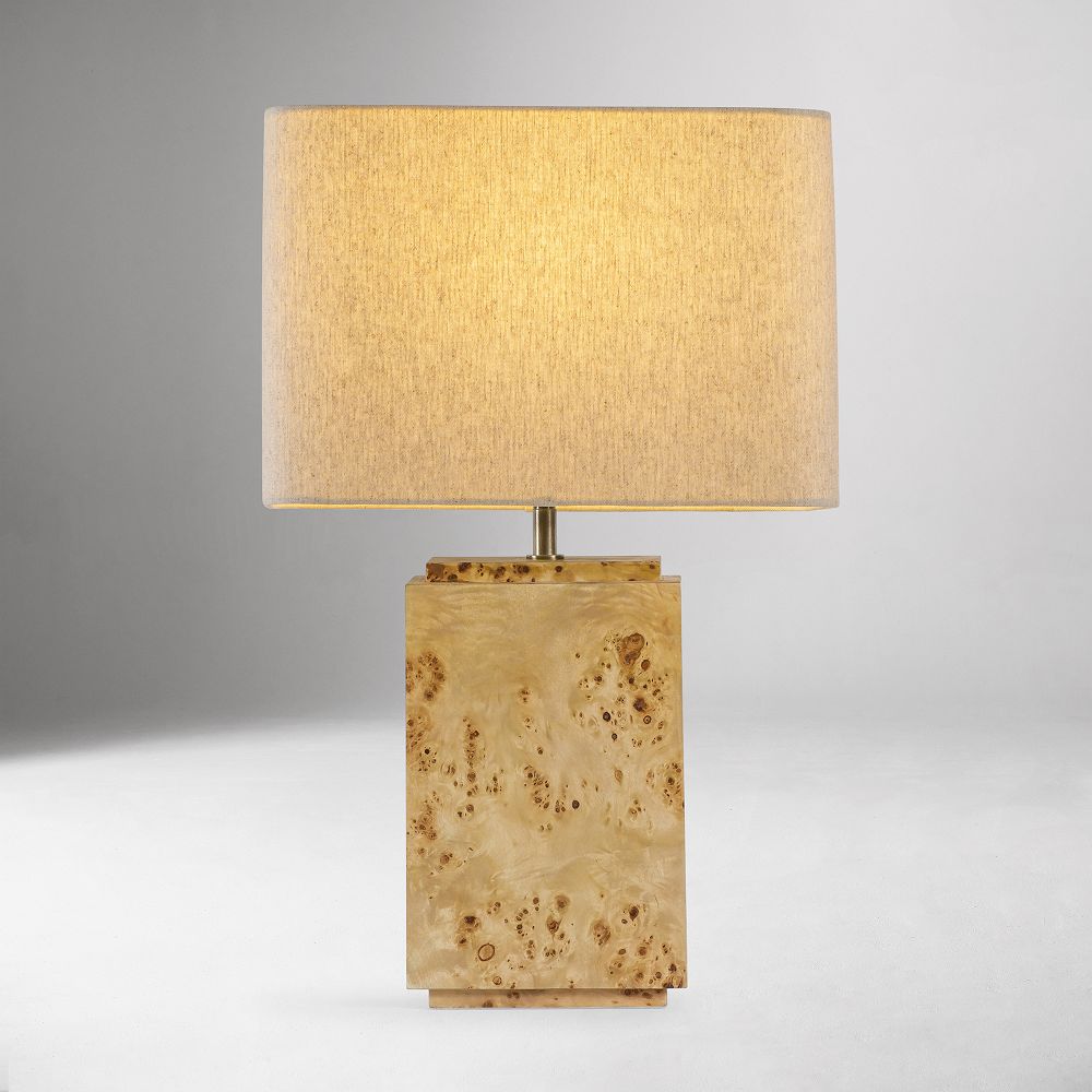 Open Box: Finlo Burled Table Lamp (22") - Light Burl | West Elm