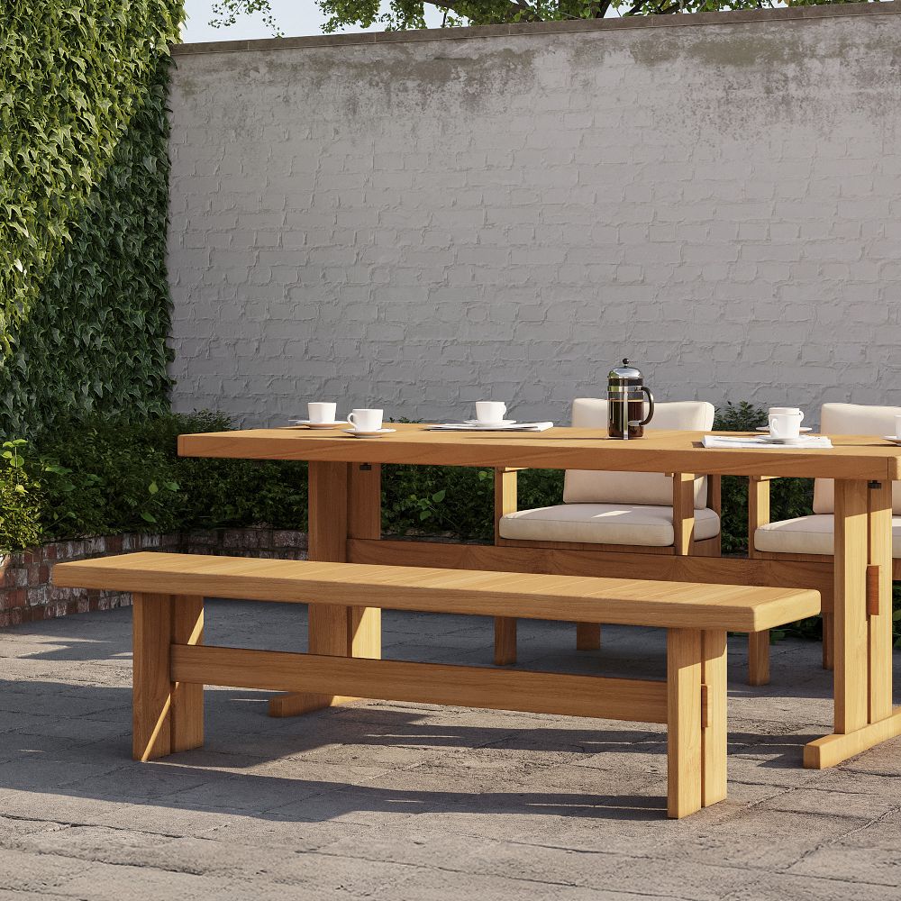 Monterey Outdoor Teak Dining Bench (66") | West Elm