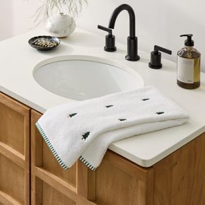 Embroidered Tree Hand Towel | West Elm