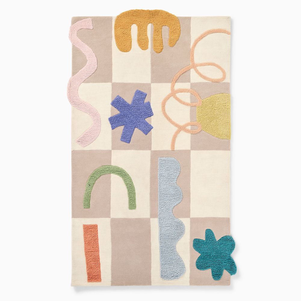 Eva Chen Playful Shapes Rug – Wool Kids Decor | West Elm