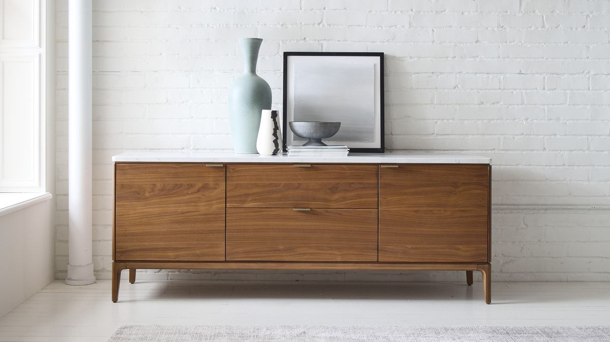Walnut media cabinet store