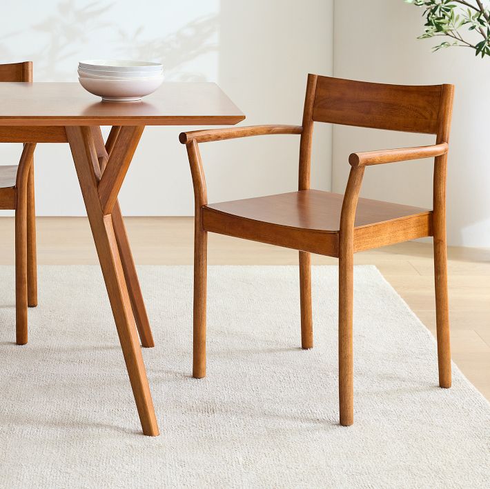 Berkshire Arm Stacking Dining Chair Set of 2 West Elm