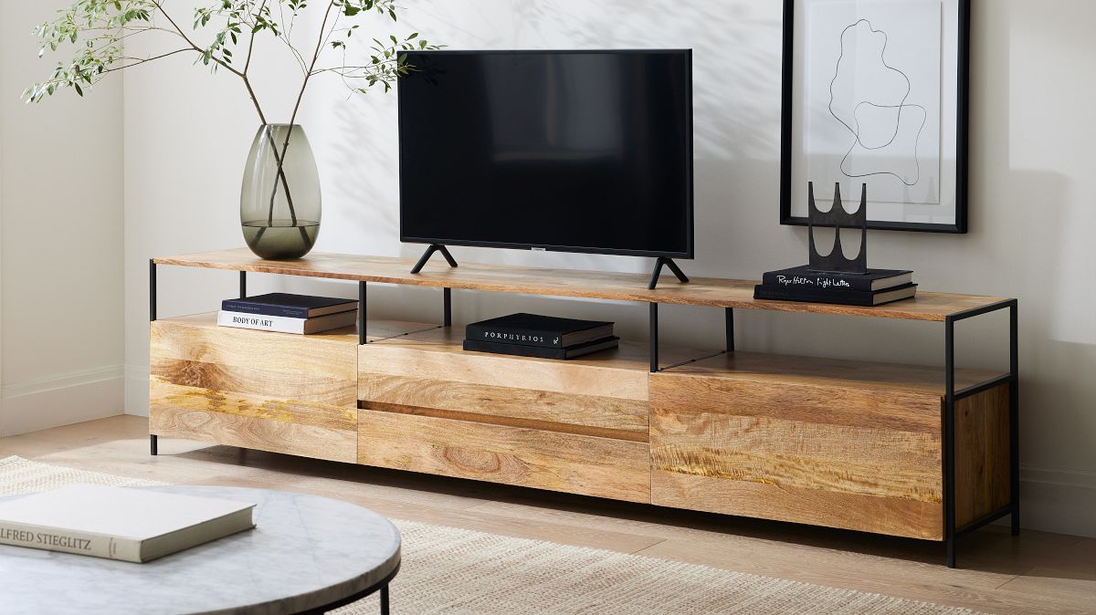 Industrial Storage Media Console 80 96 West Elm