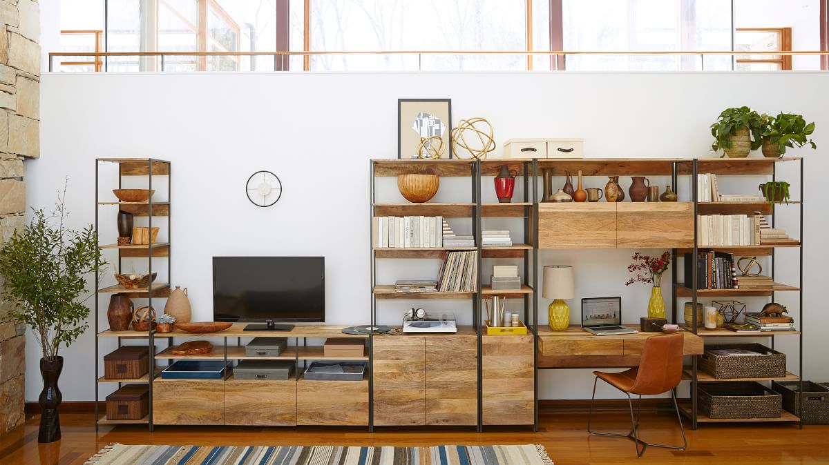 West elm industrial media console store