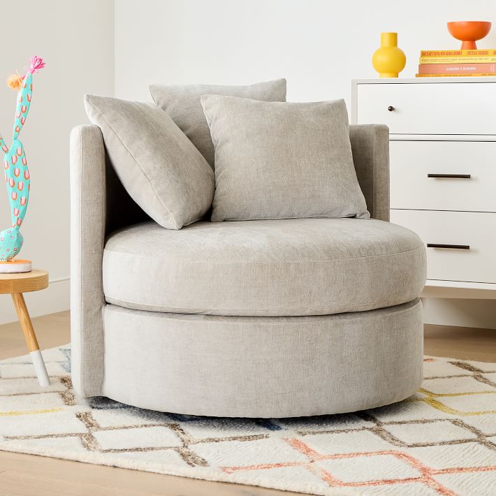 Roundabout Swivel Chair Stylish Nursery Seating West Elm