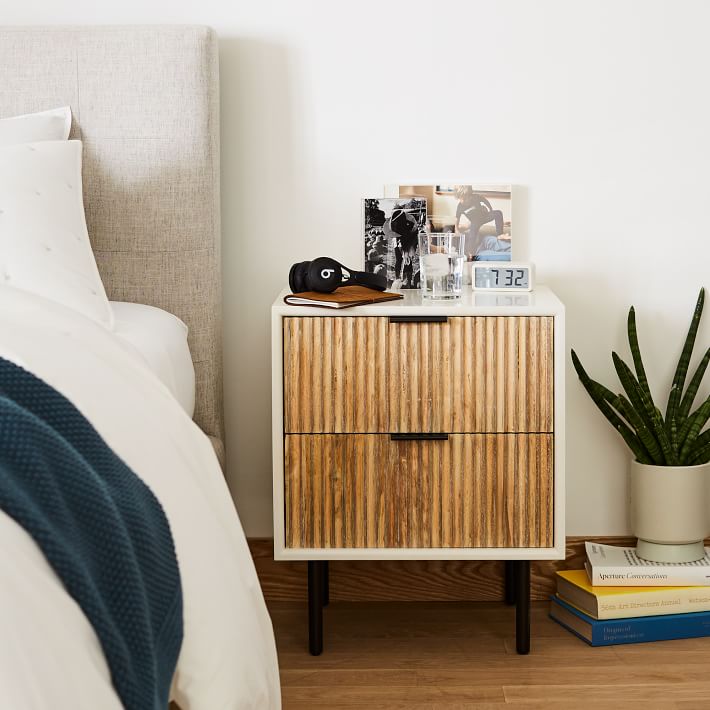 Wood and white night stand store
