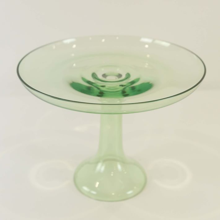 Estelle Colored Glass Cake Stand | West Elm