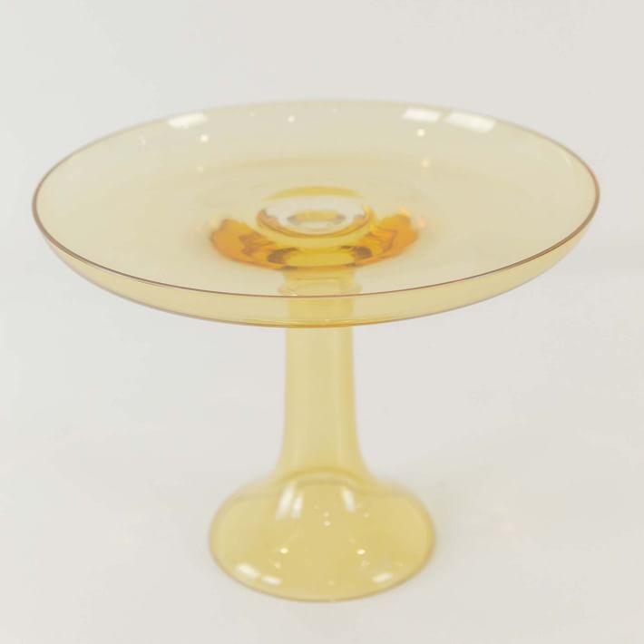 Estelle Colored Glass Cake Stand | West Elm