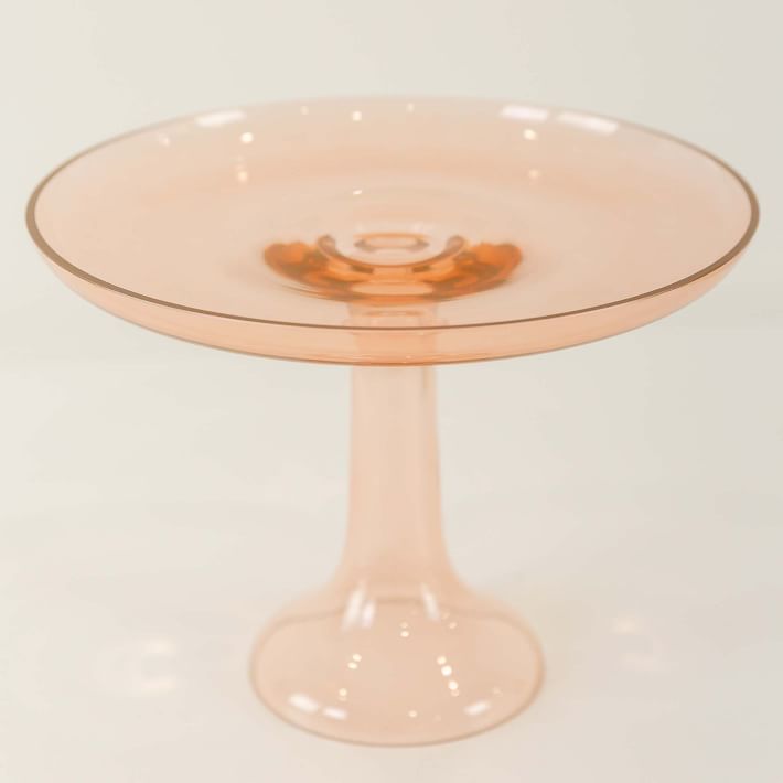 Estelle Colored Glass Cake Stand | West Elm