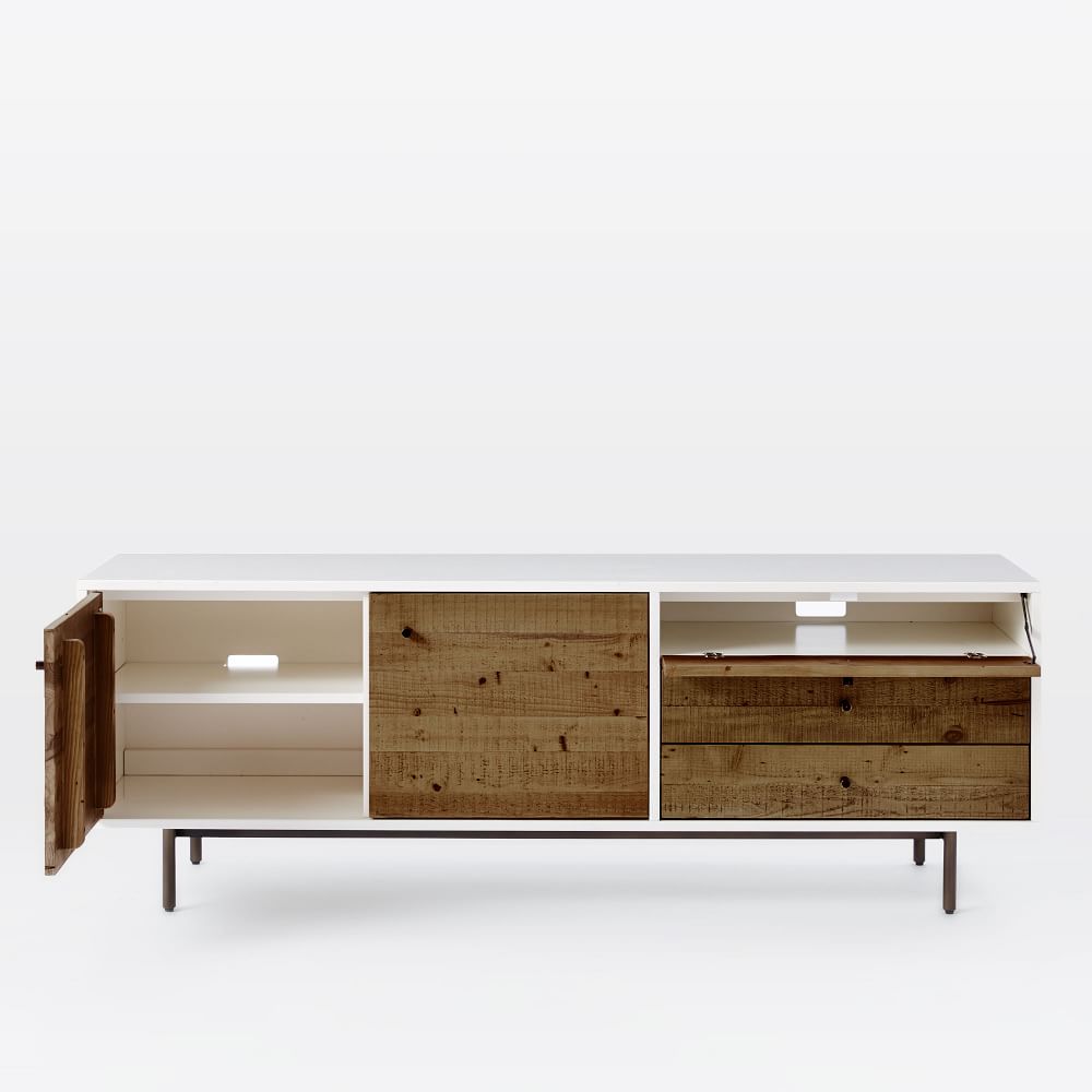 Reclaimed Wood & Lacquer Media Console (70") | West Elm