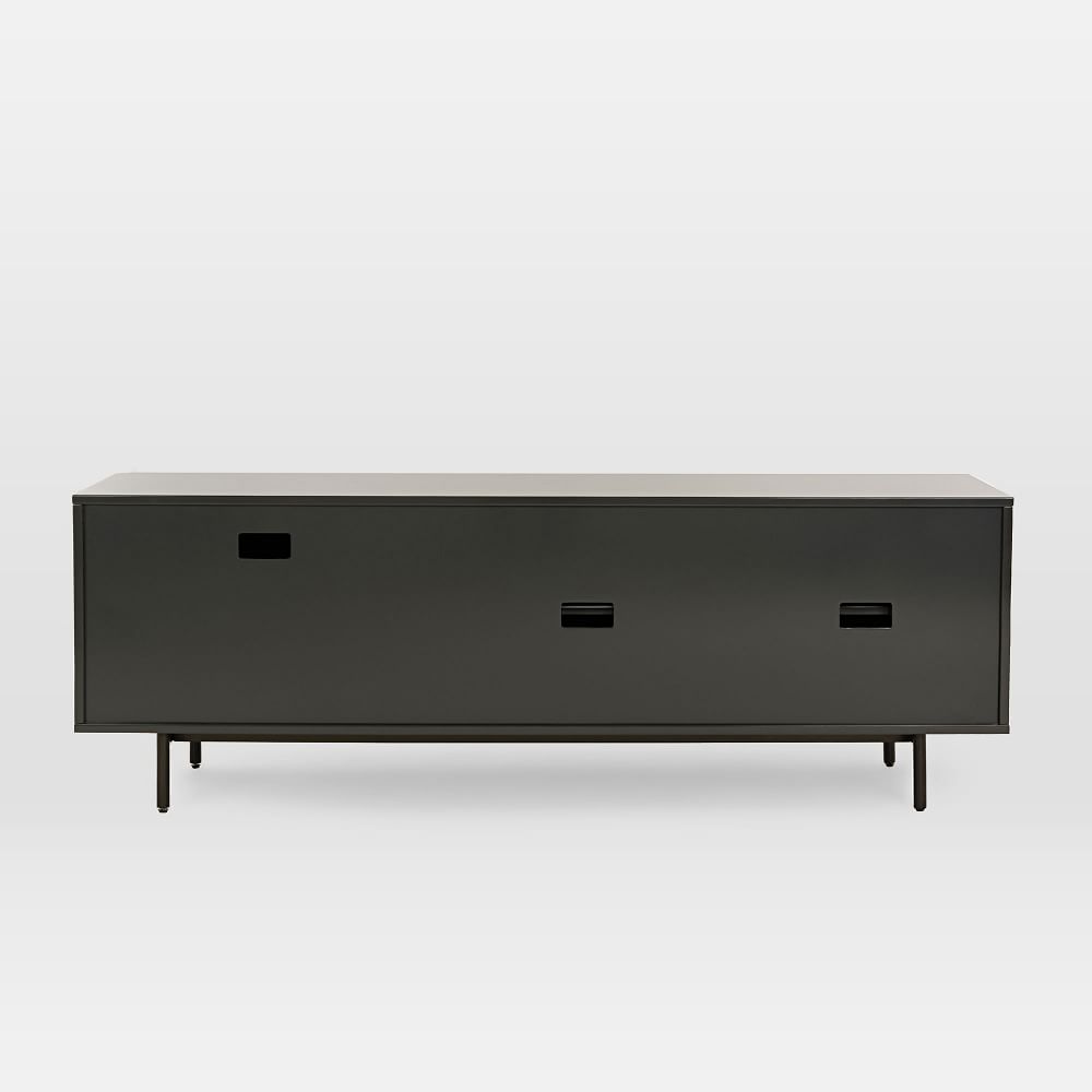 Reclaimed Wood & Lacquer Media Console (70") | West Elm