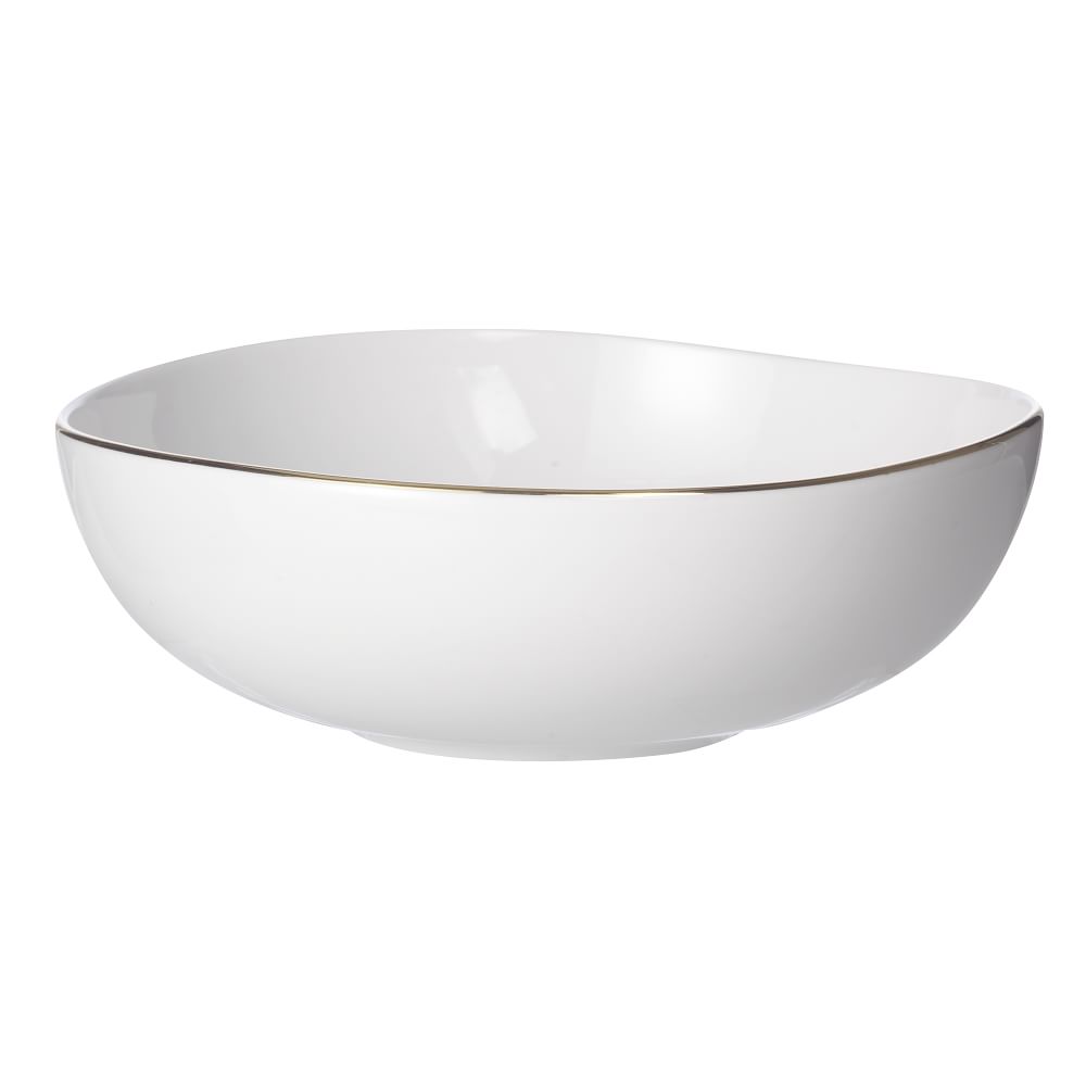Organic Shaped Porcelain Small Bowls - Gold Rimmed | West Elm