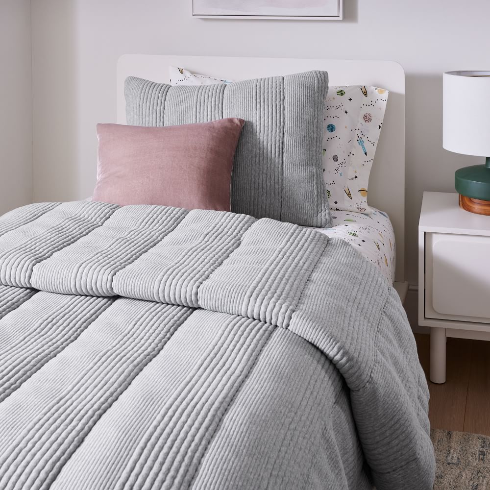Jersey Linear Cloud Comforter & Shams | West Elm