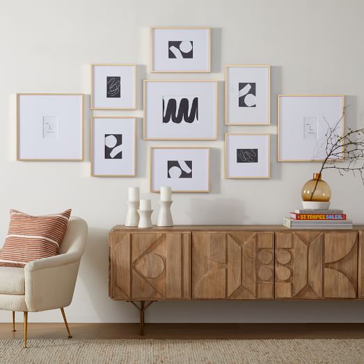 Multi-Mat Wood Gallery Frames - Wheat | West Elm