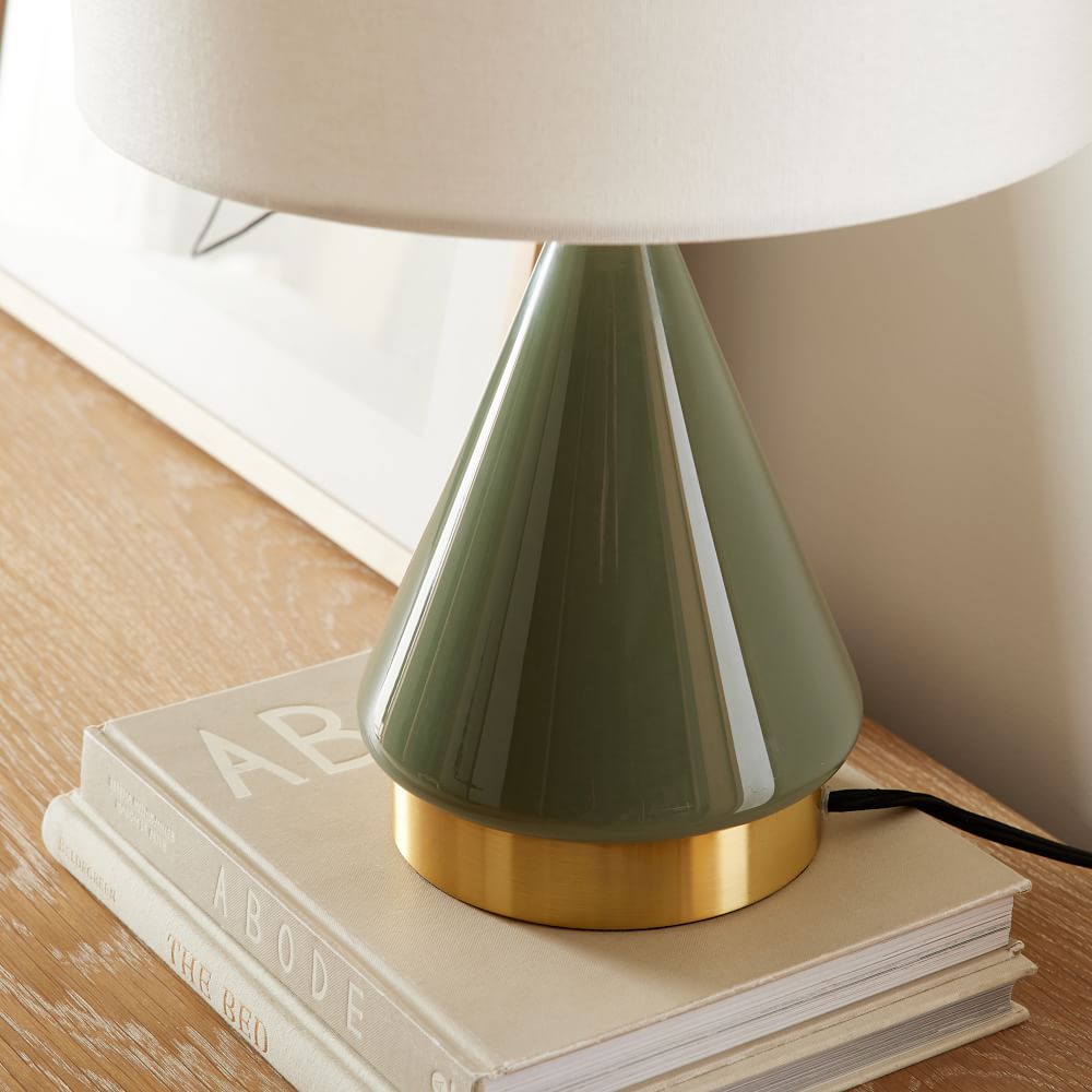 Metalized Glass USB Table Lamp – Small | West Elm