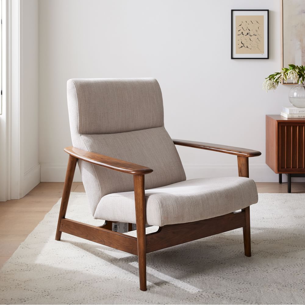 Mid-Century Show Wood High Back Chair | West Elm