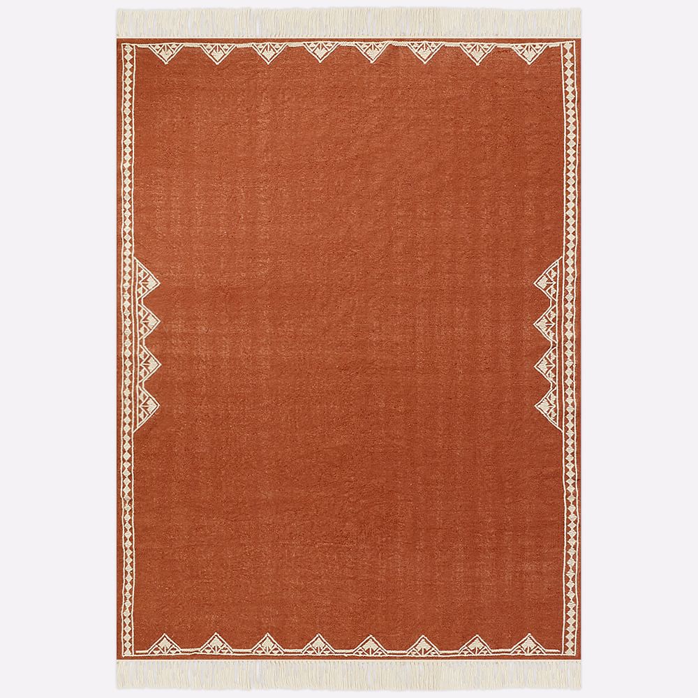 Geo Border Wool Rug | West Elm