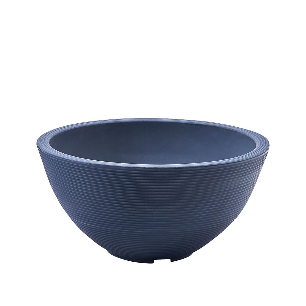 Grooved Plastic Indoor/Outdoor Bowl Planters | West Elm