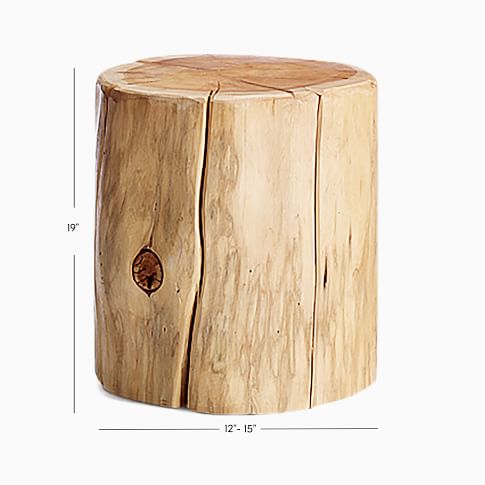 Tree Stump Side Table (12"–15") | West Elm