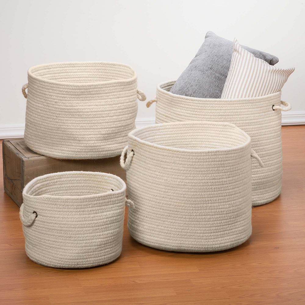 Natural Wool Baskets - Natural | West Elm