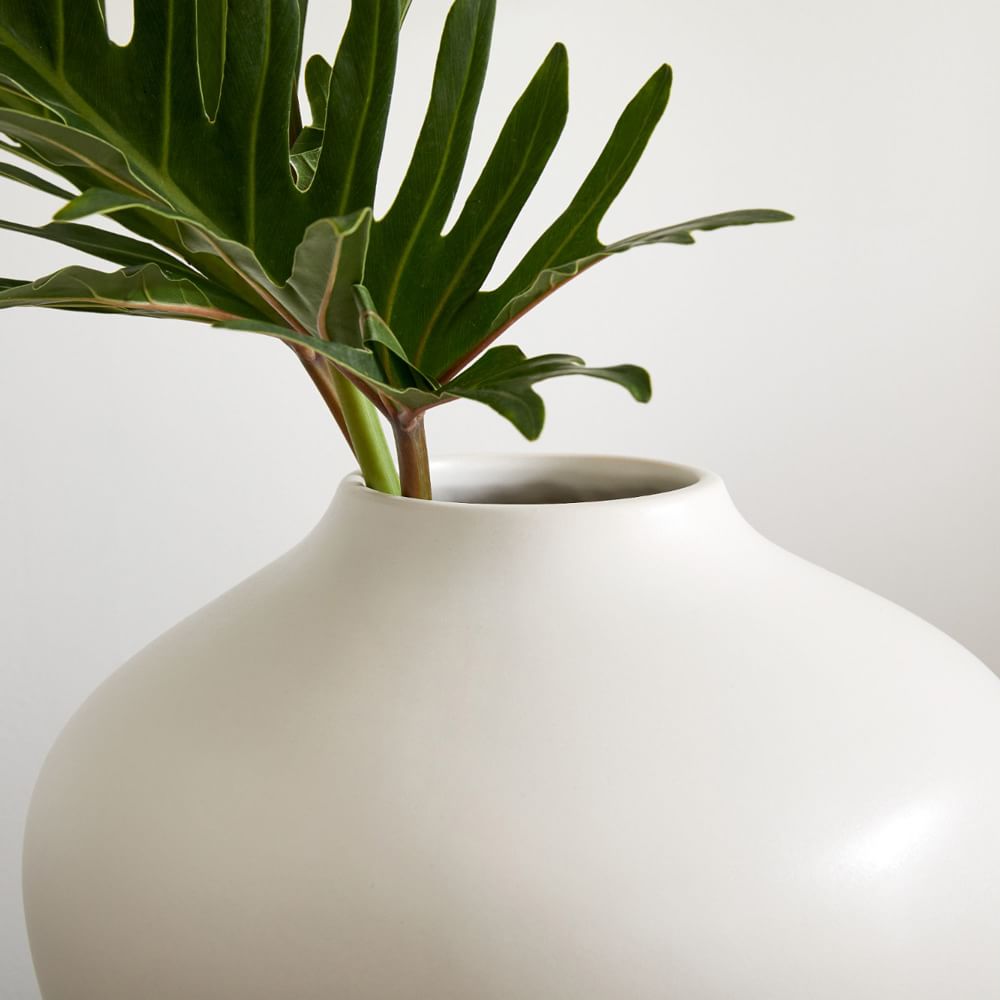 Pure White Ceramic Sack | West Elm