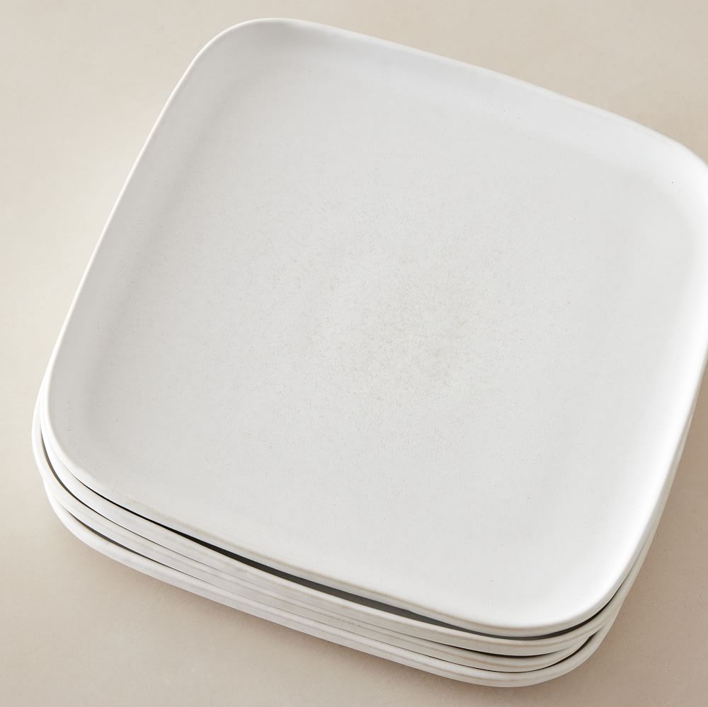 Kanto Matte Glaze Square Dinner Plate (Set of 4) | West Elm