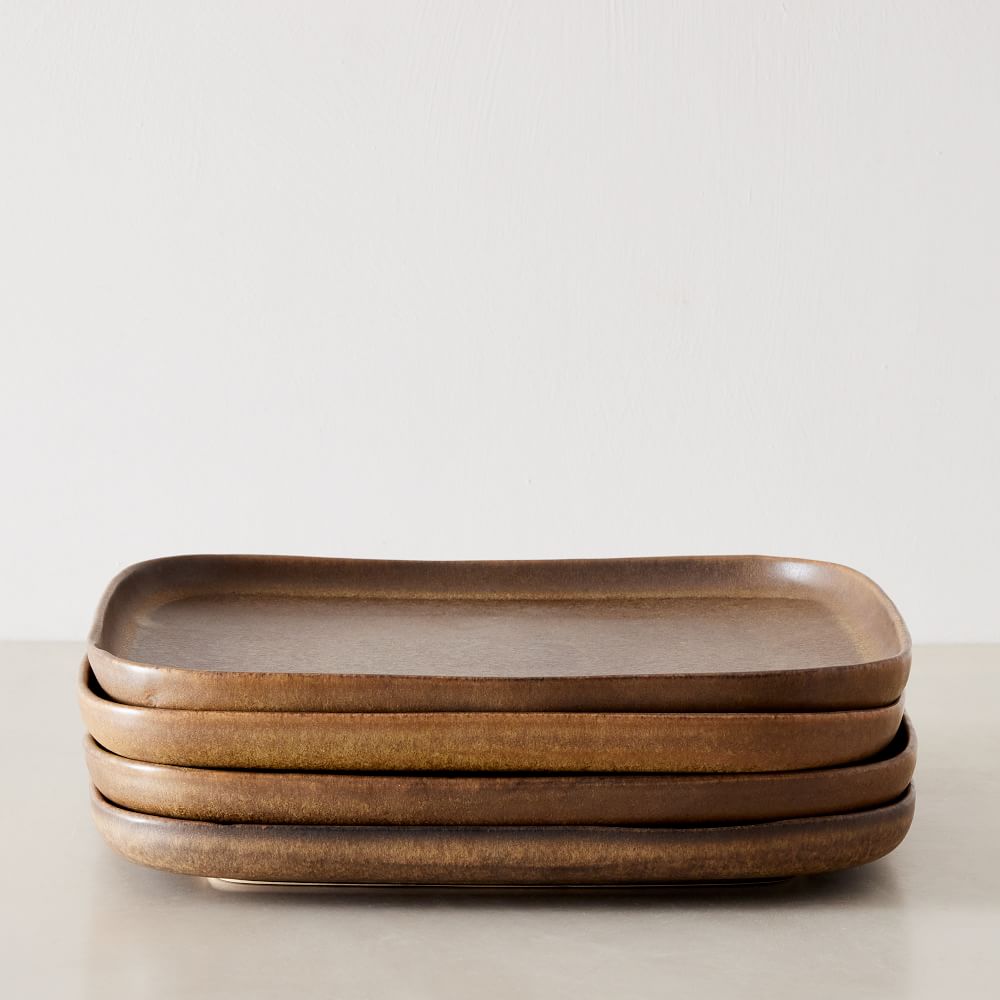 Kanto Matte Glaze Square Dinner Plate (Set of 4) | West Elm