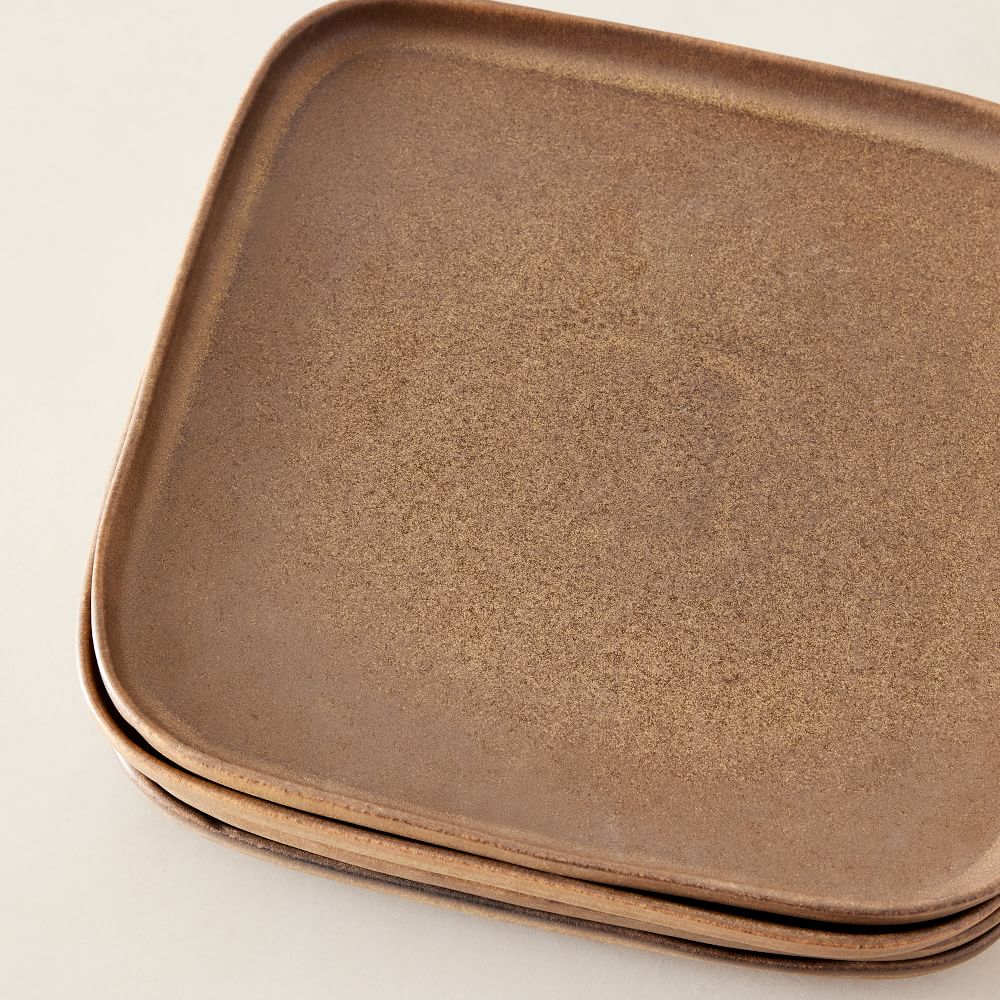 Kanto Matte Glaze Square Dinner Plate (Set of 4) | West Elm