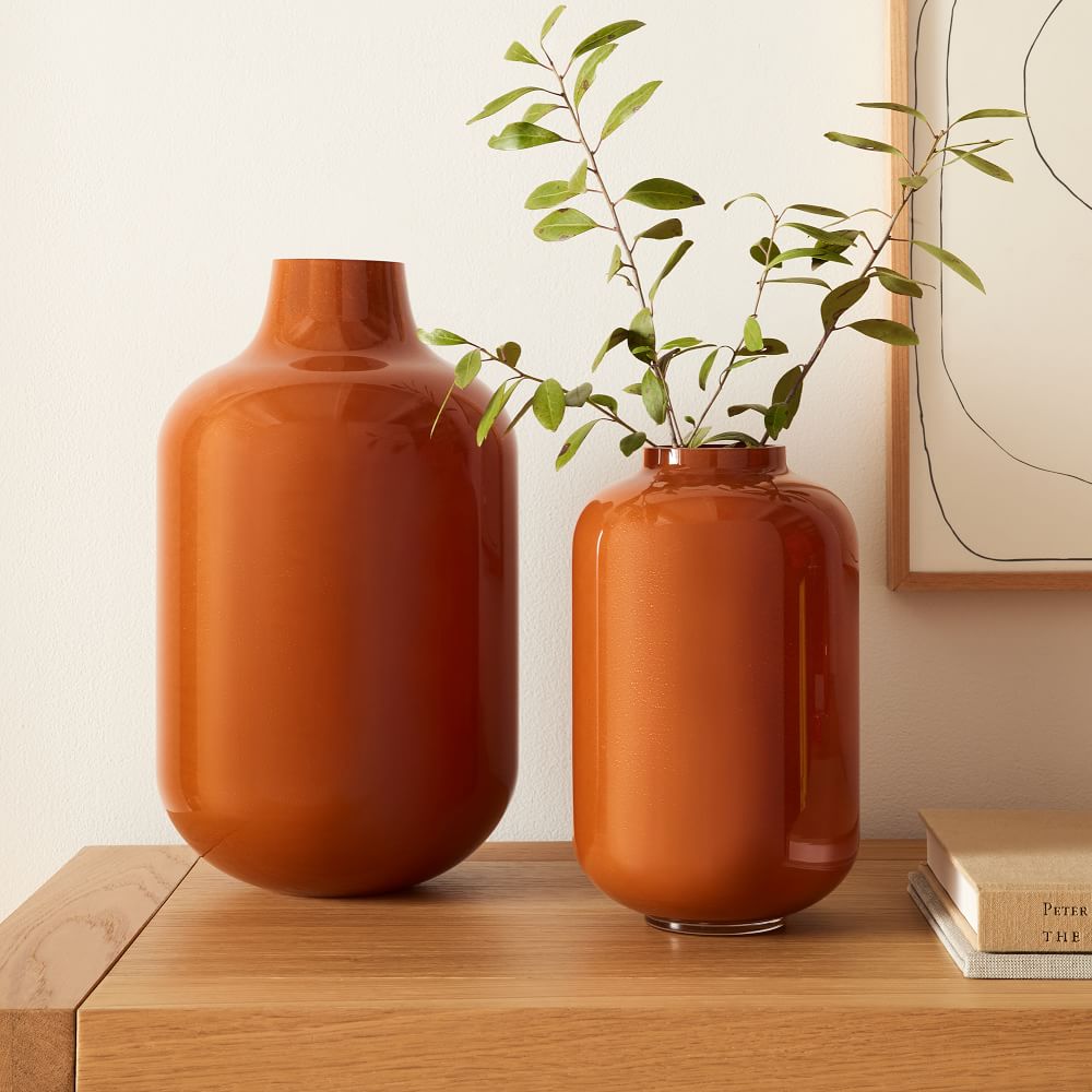 Mari Rust Glass Vases | West Elm