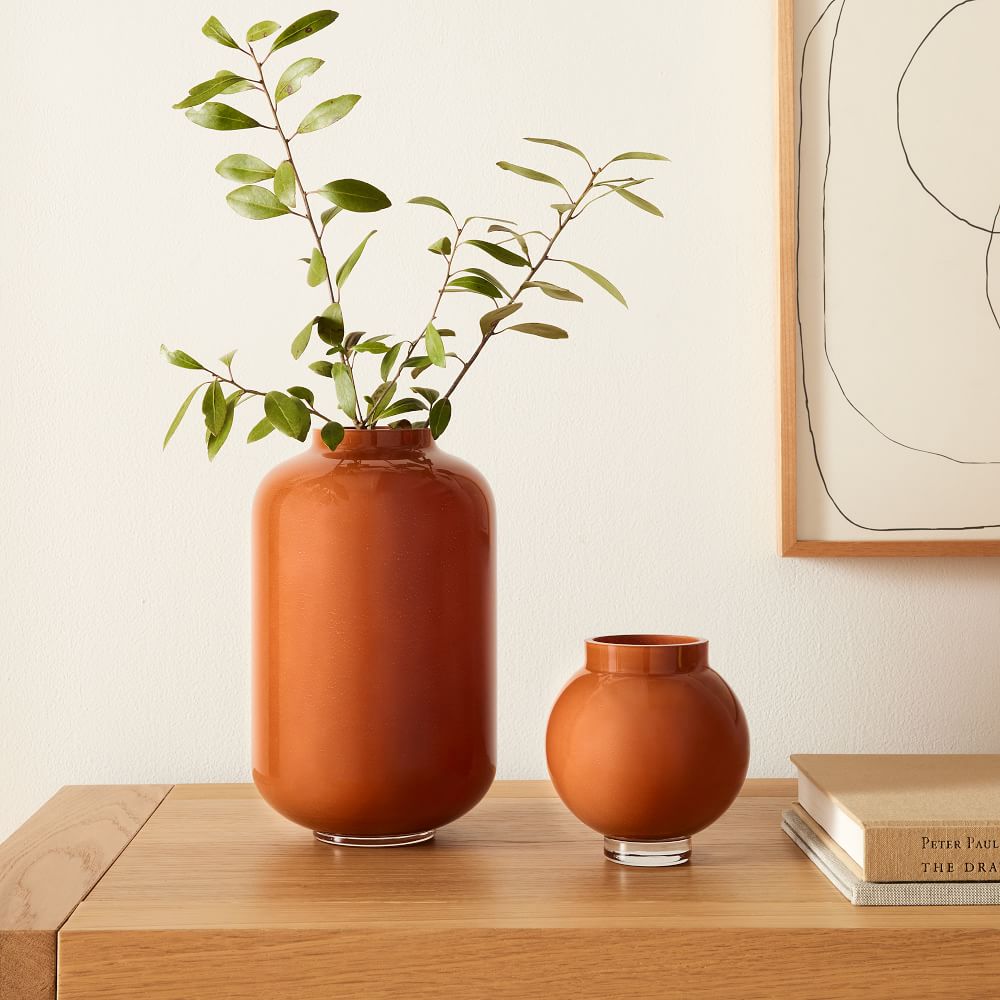 Mari Rust Glass Vases | West Elm