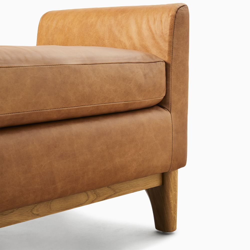 Harvey Leather Bench | West Elm