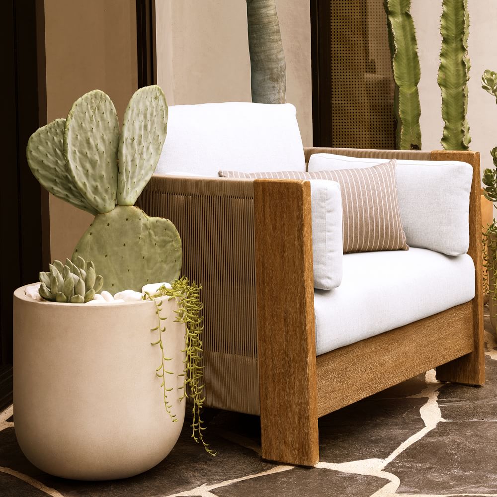 Radius Ficonstone Indoor/Outdoor Planters - Alabaster | West Elm