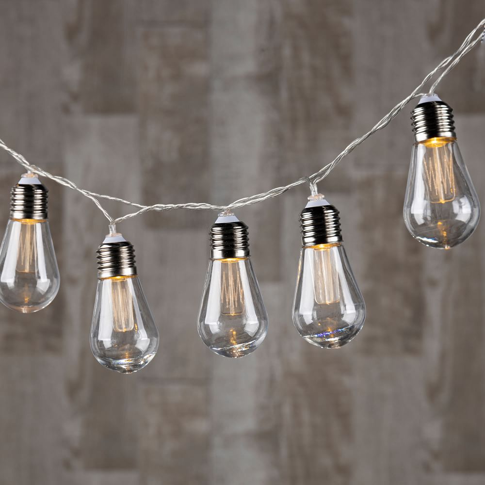 Solar 10L String Light - Plastic Bulb | West Elm