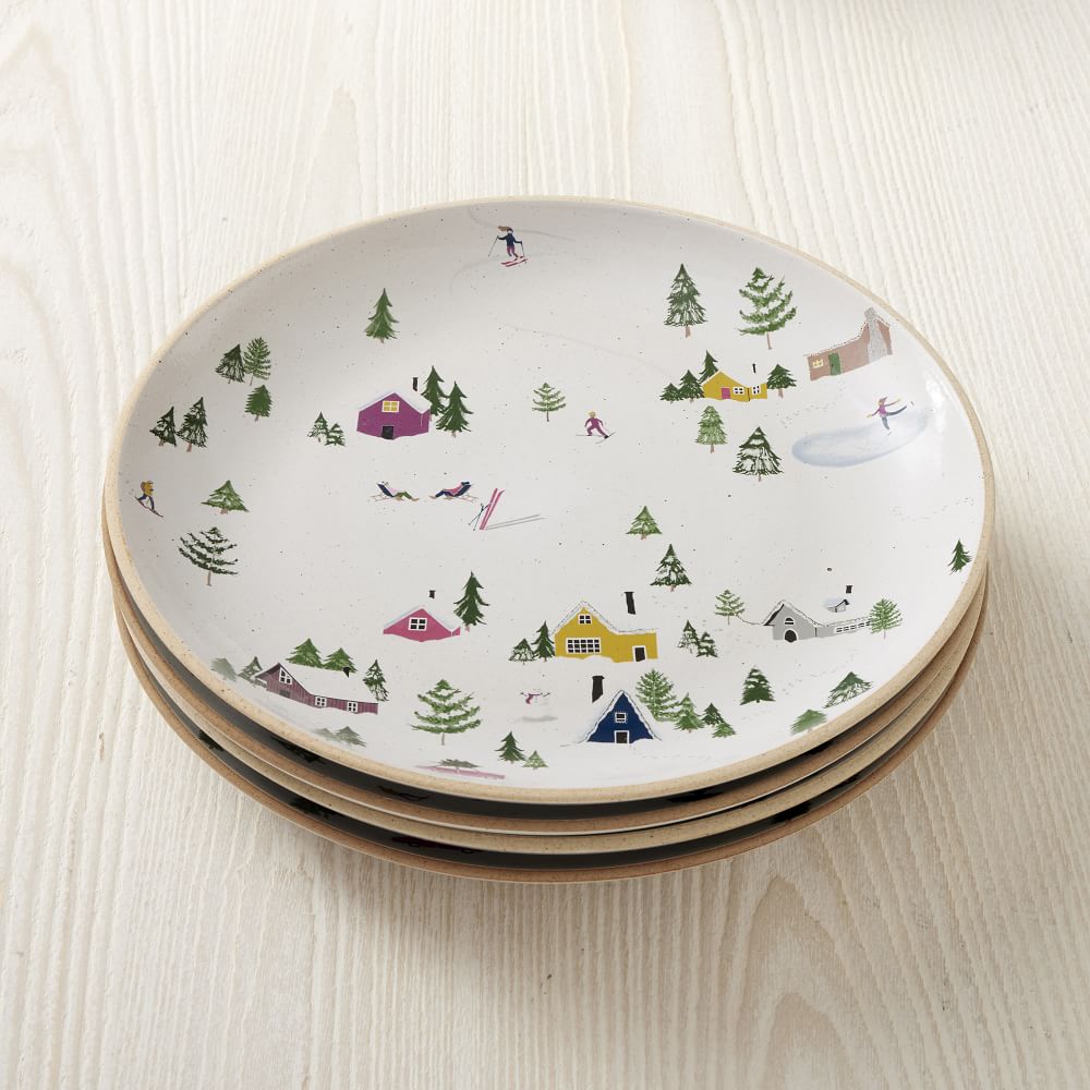 Holiday Skier Dinner Plate | West Elm