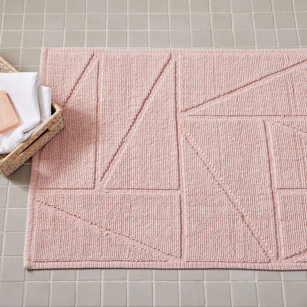 Organic Triangle Sculpted Bath Mat | West Elm