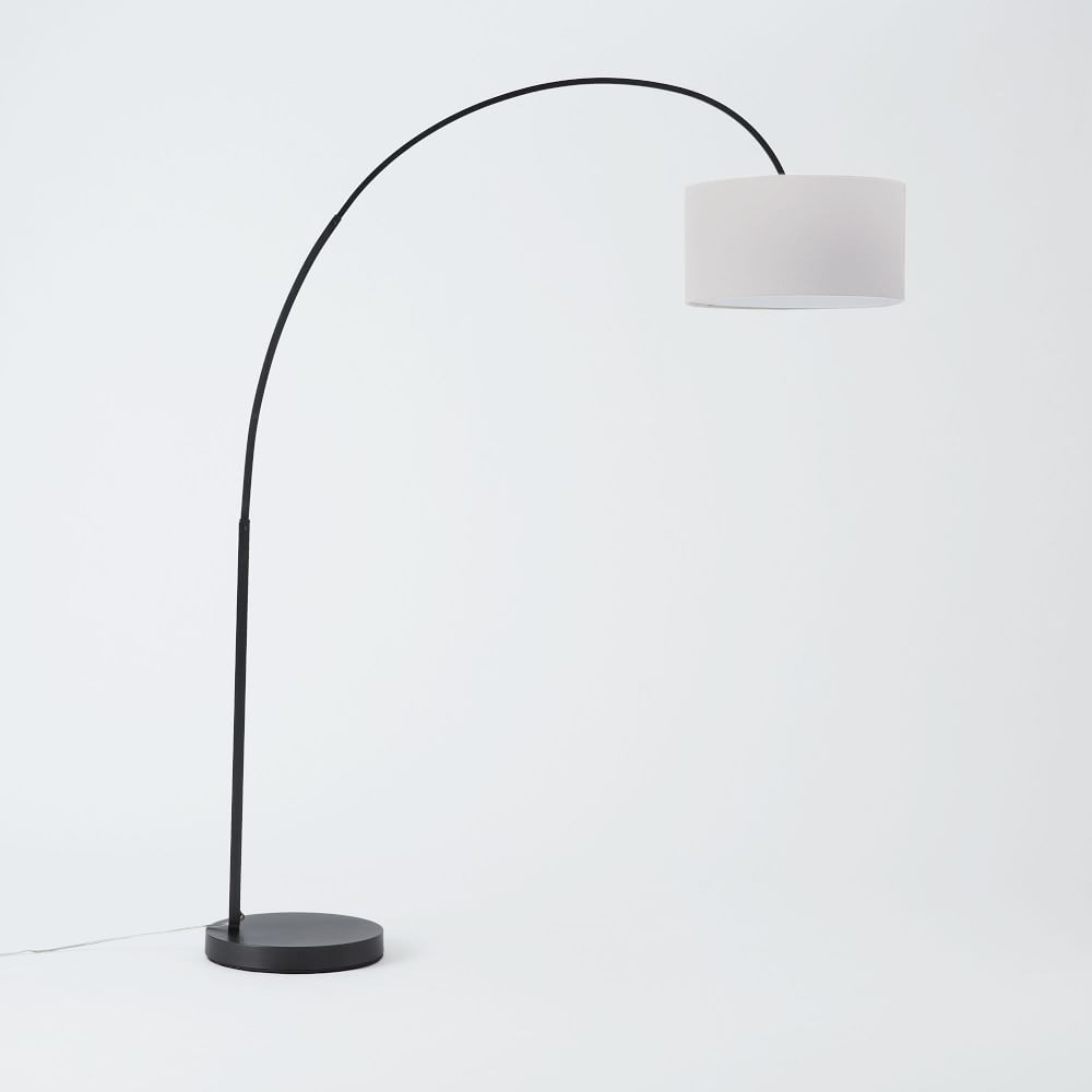 Overarching Linen Shade Floor Lamp | West Elm