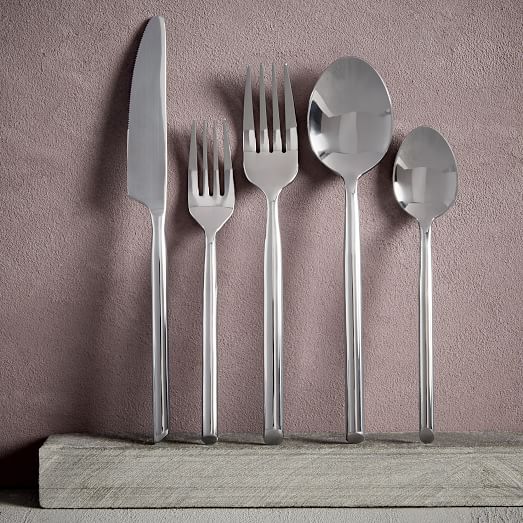 Promenade Mirrored Stainless Steel Flatware Sets | West Elm