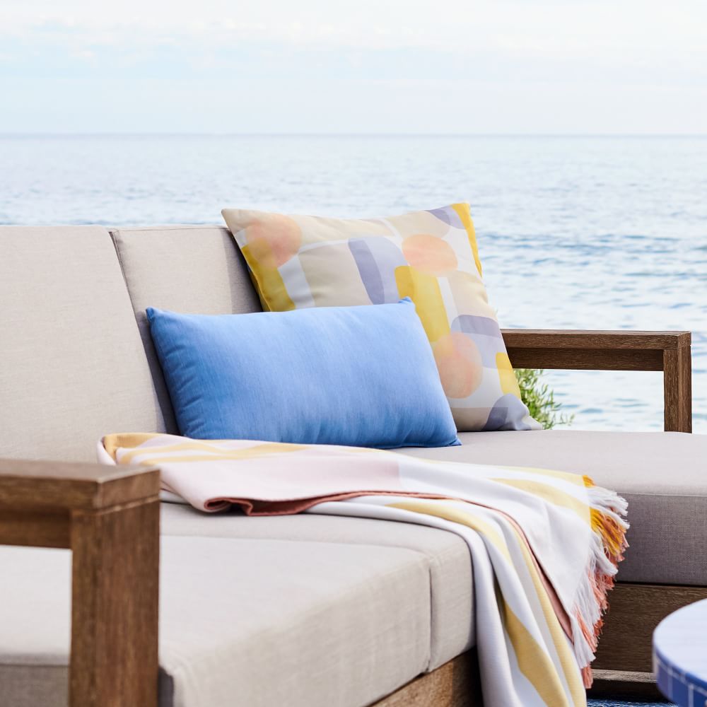 Sunbrella Solid Indoor/Outdoor Cast Pillow | West Elm